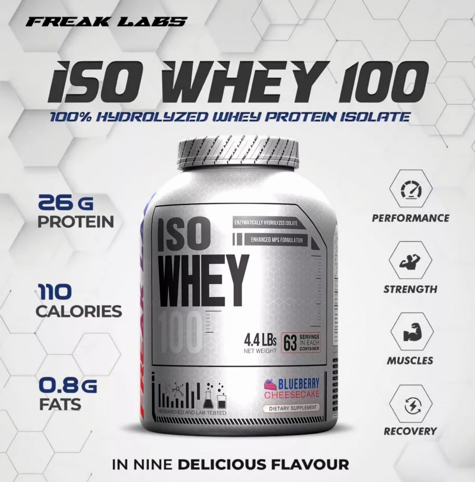 FREAK LABS ISO WHEY 100 – HYDROLYZED WHEY PROTEIN ISOLATE - 2kg - God ...